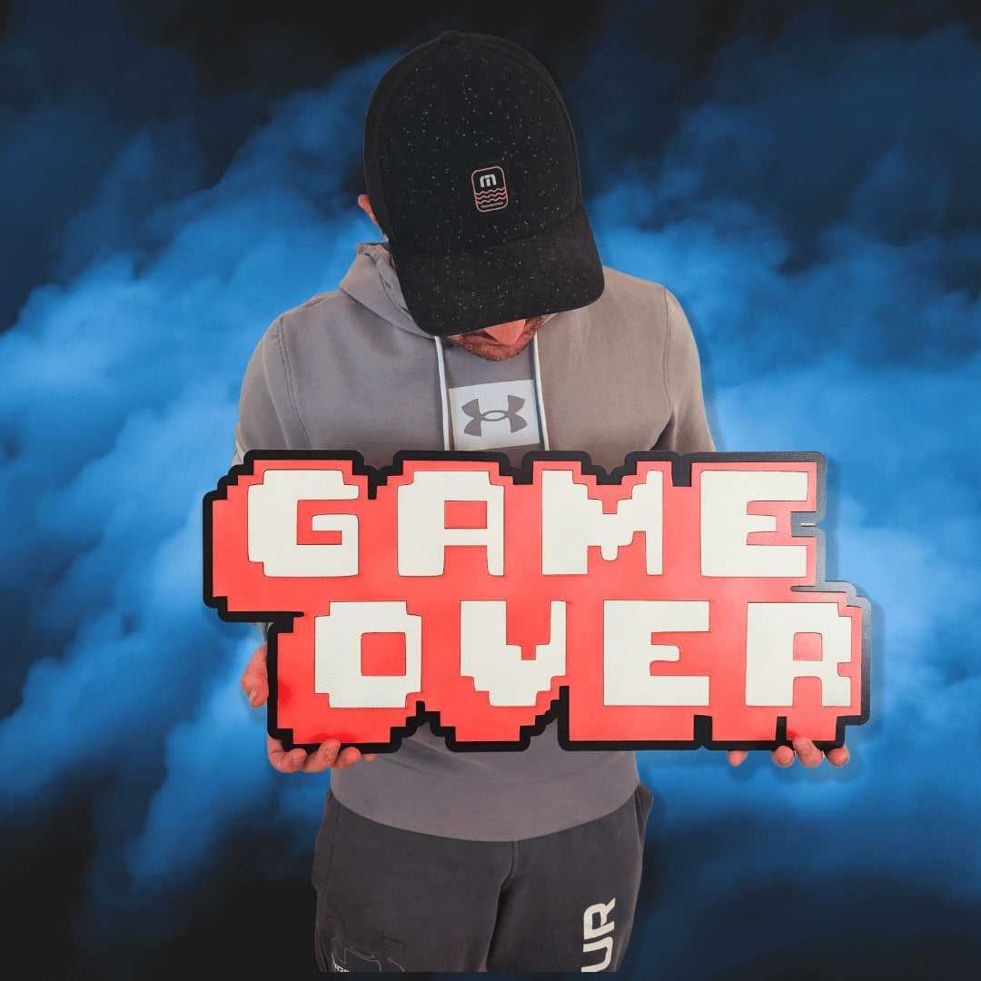 8-Bit Game Over LED Sign: Classic Arcade Style for Gamers
