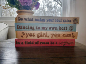Boho Inspirational Table Shelf Engraved Sign - New Boho Deco