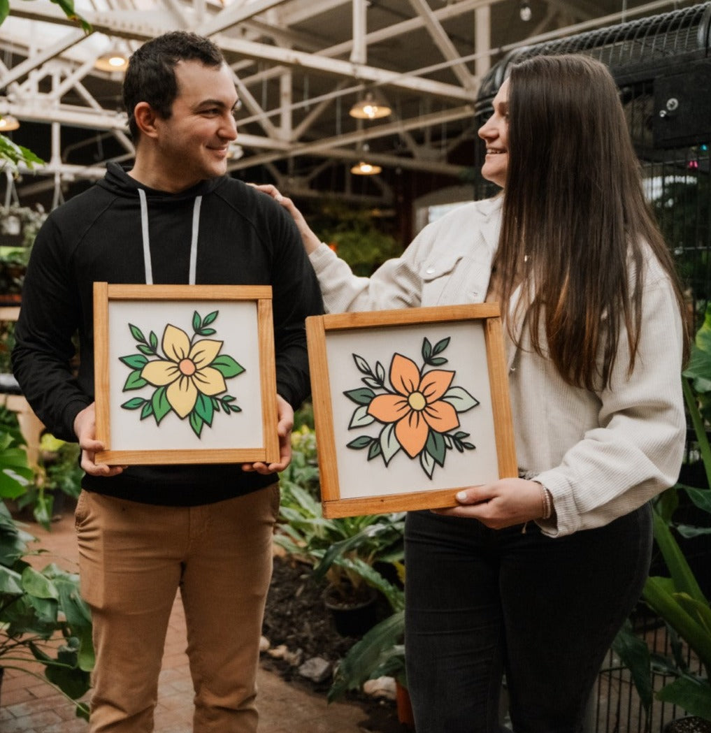 Beautiful Flower Framed Sign | SignVibez Premium Signs