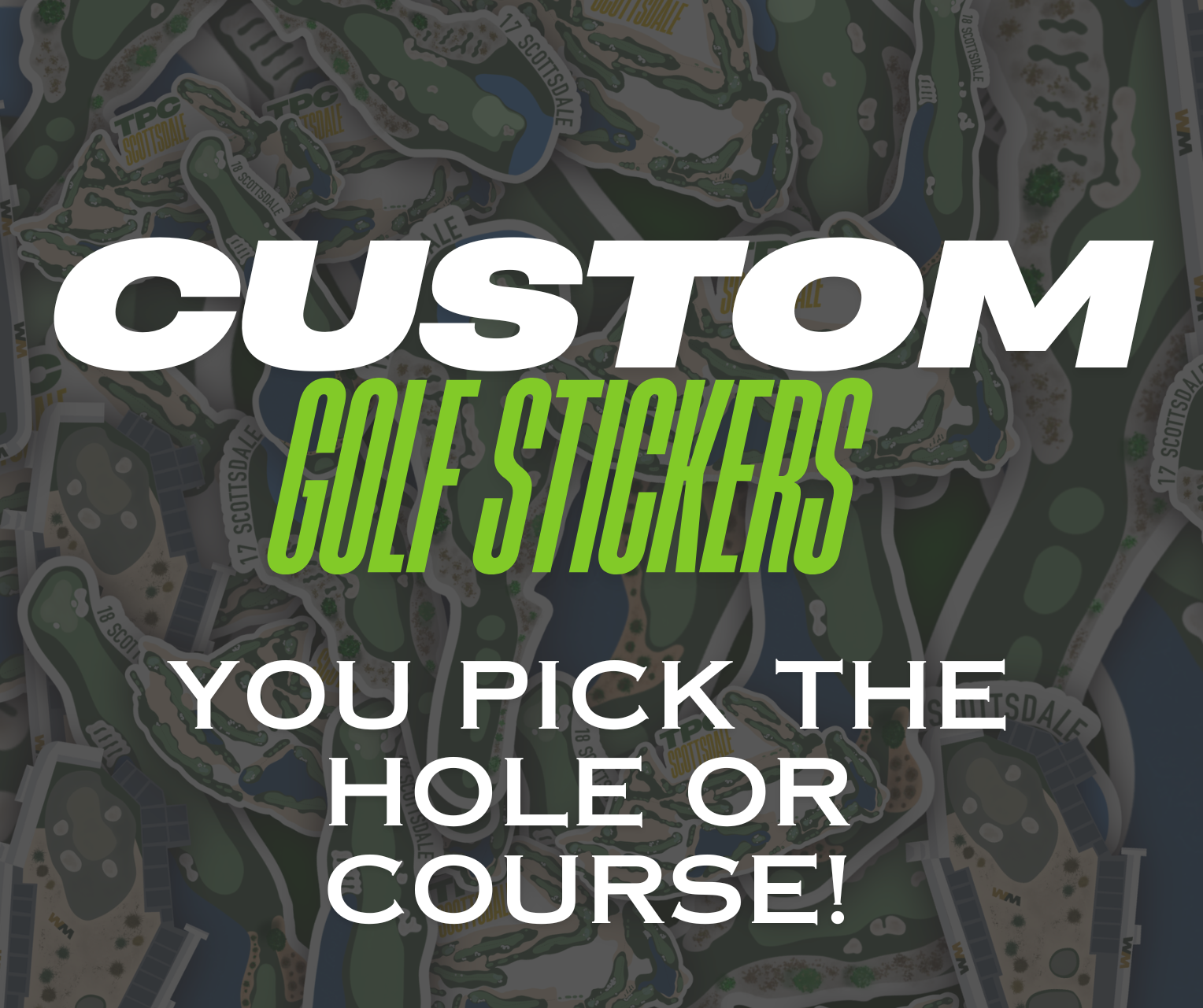 Custom Golf Course Stickers | Custom Golf Artwork - FREE SHIPPING