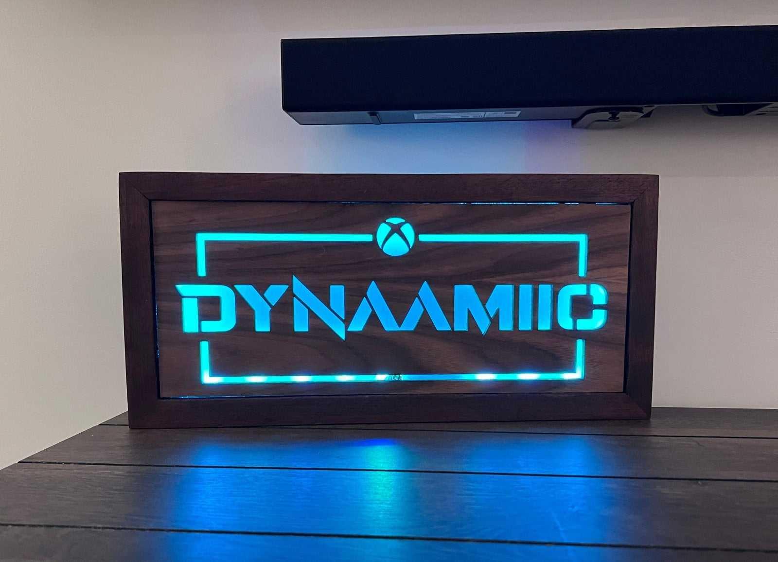 Custom Gamer Tag Sign - LED Light and Laser Engraved Design